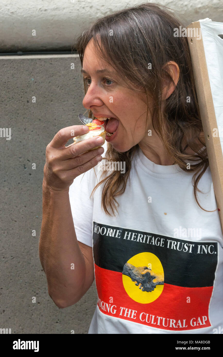 Cakes for the protest against closure of Aborigine communities, with ...