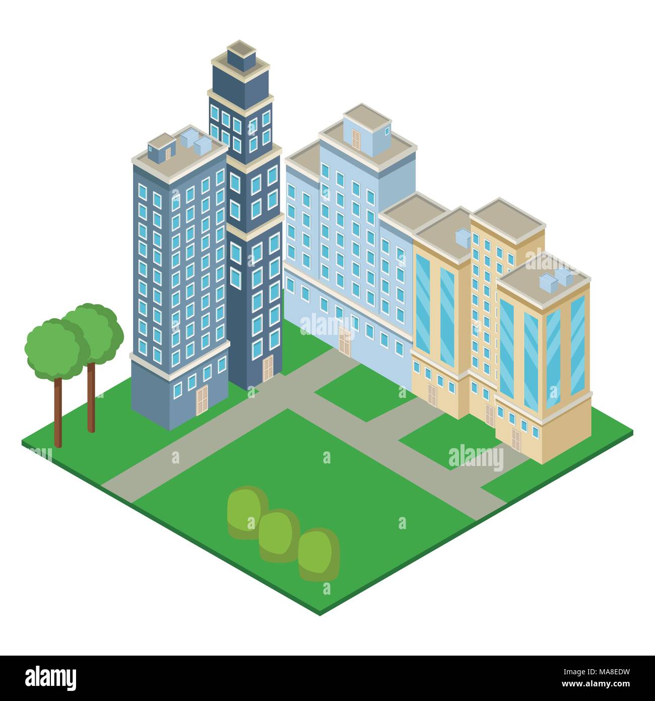 Isometric office buildings Stock Vector Image & Art - Alamy