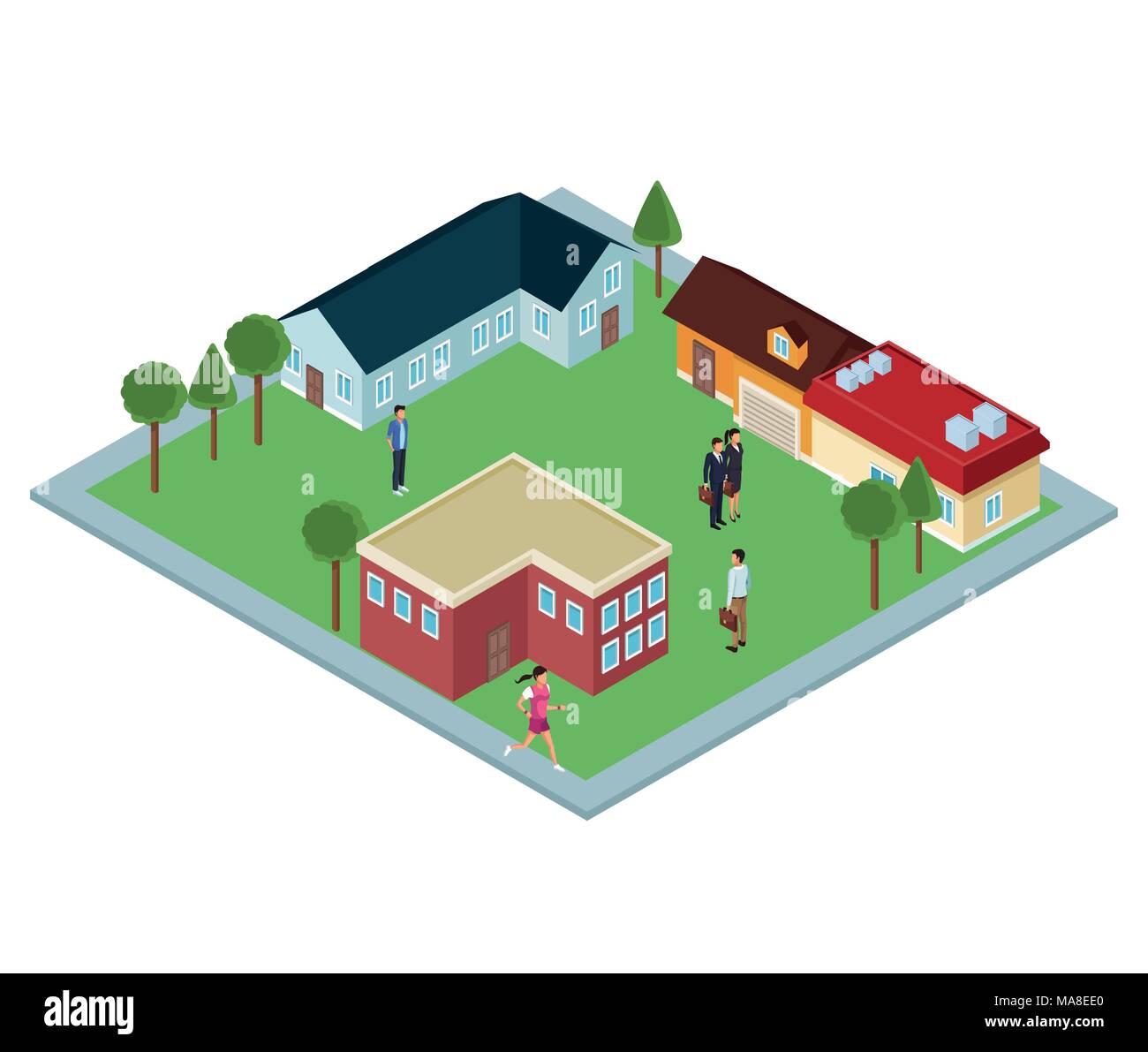Isometric neighborhood map hi-res stock photography and images - Alamy