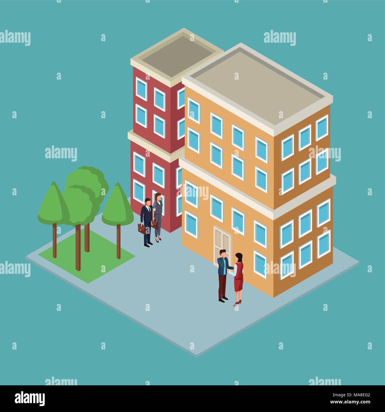 Isometric residences buildings Stock Vector Image & Art - Alamy