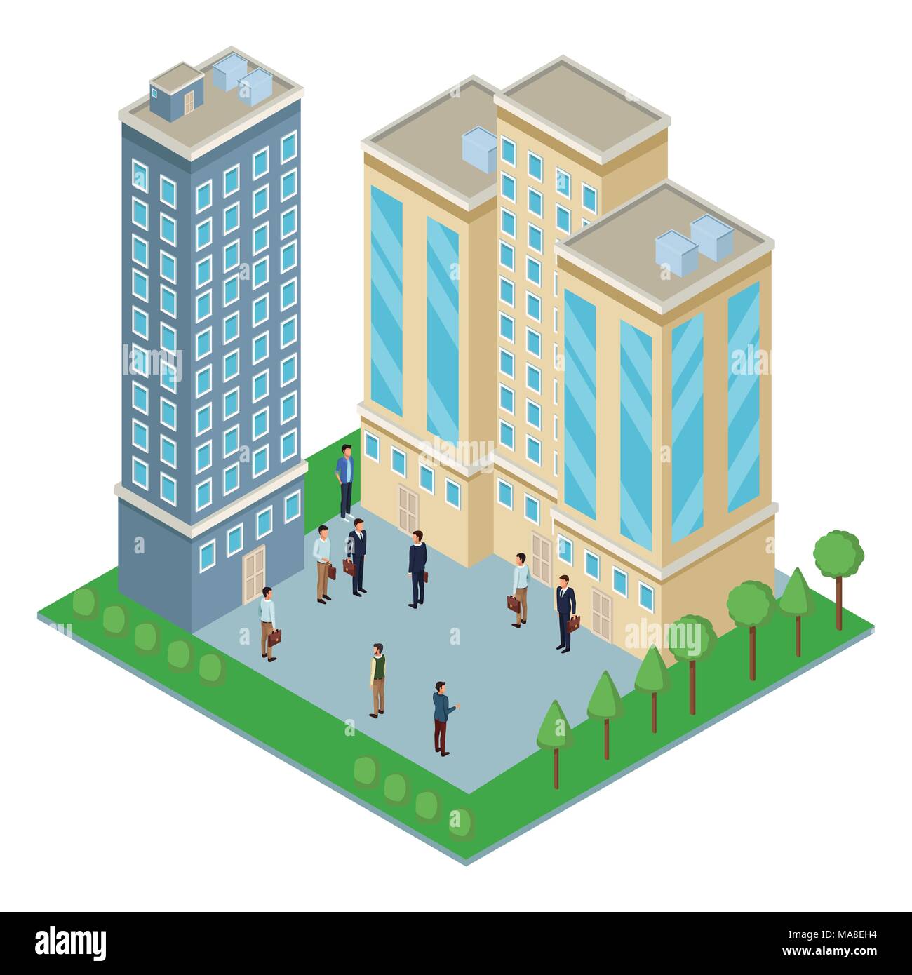 Isometric office buildings Stock Vector Image & Art - Alamy