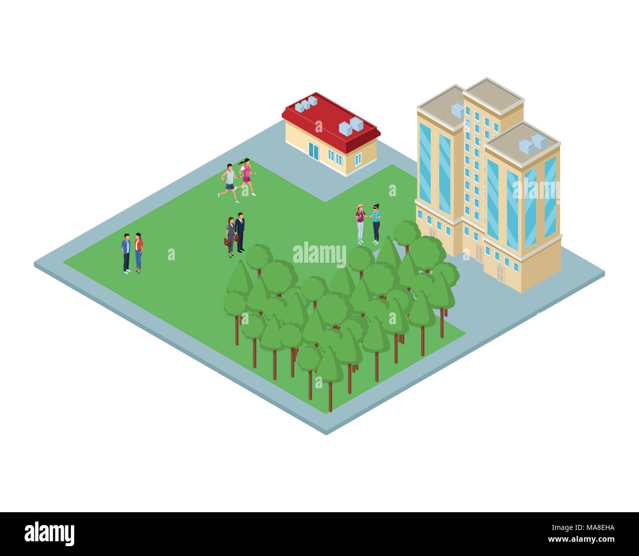 Isometric residences buildings Stock Vector Image & Art - Alamy