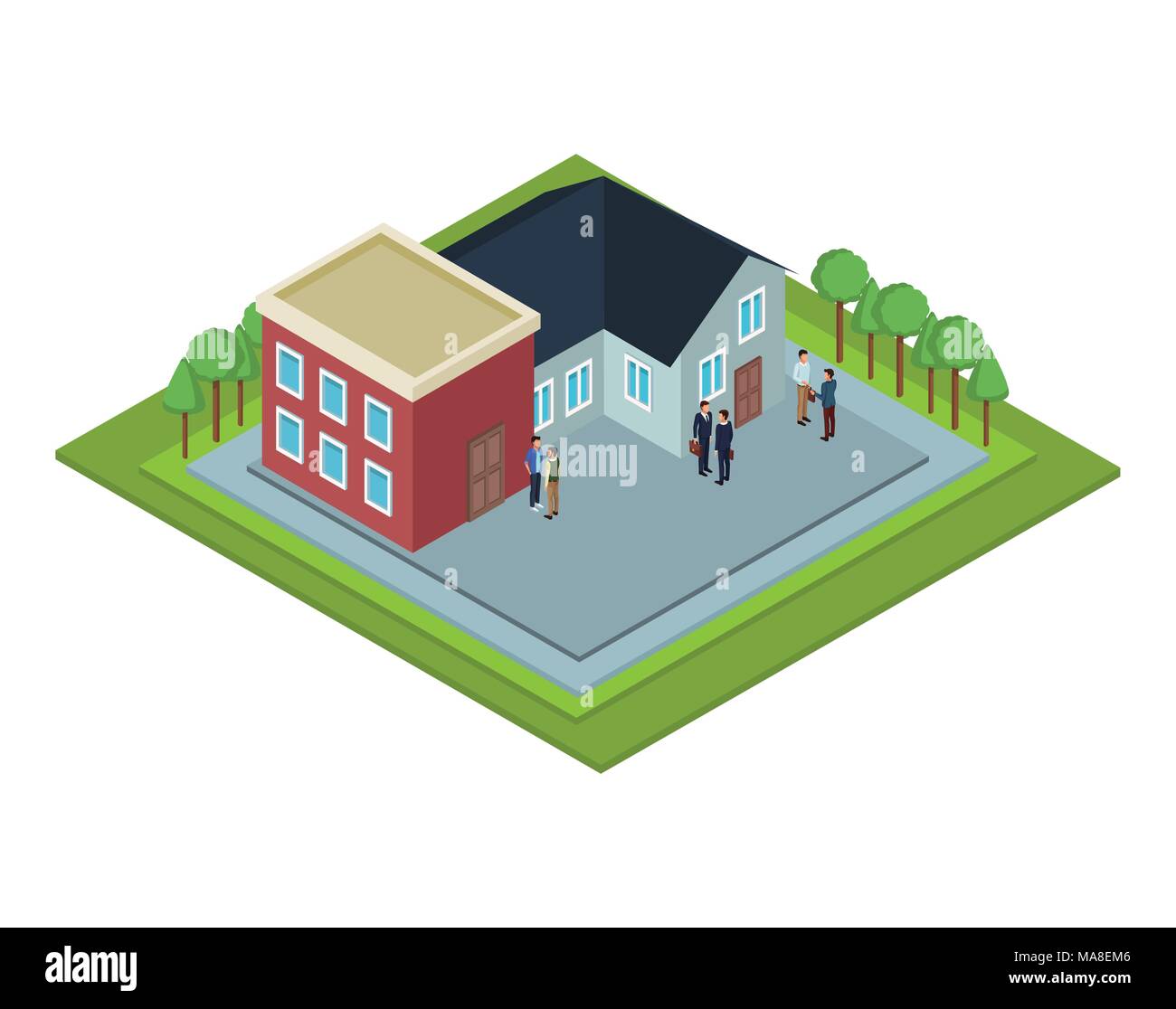 Isometric residences buildings Stock Vector Image & Art - Alamy