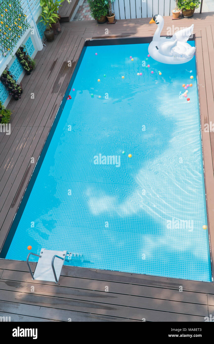 Swimming pool blue transparent water Stock Photo - Alamy