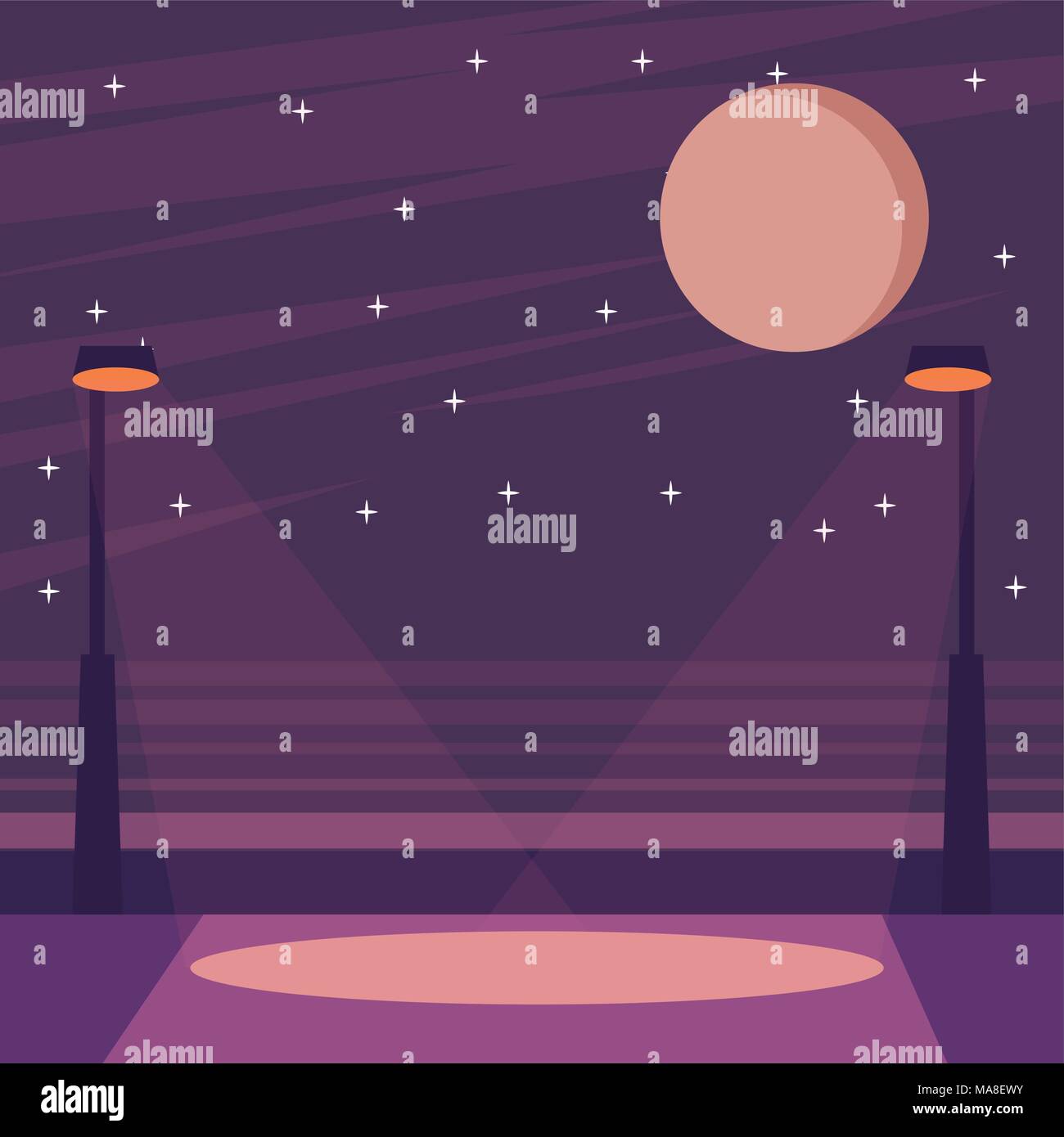 City at night cartoon Stock Vector Image & Art - Alamy