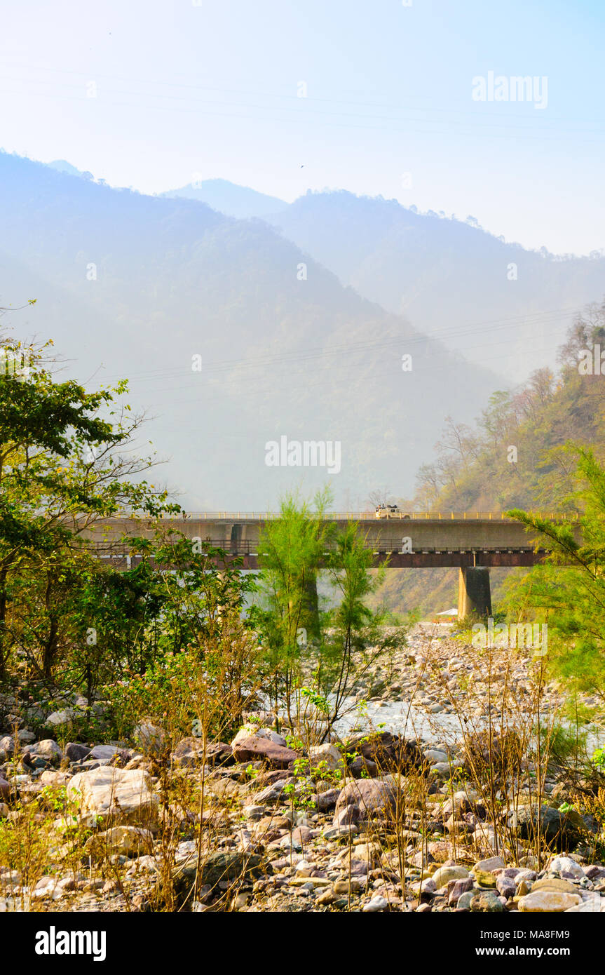 Vertical shot in haridwar, rishikesh and shivpuri with morning light ...