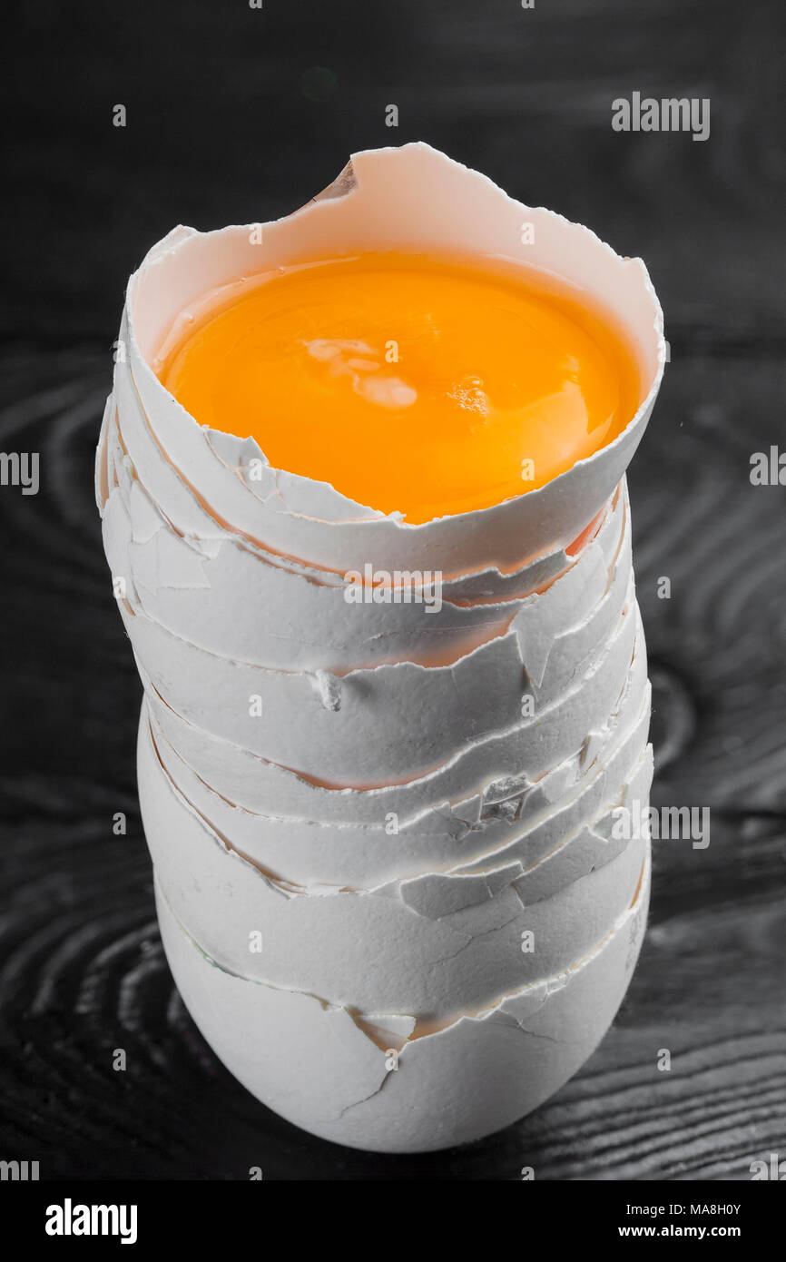 Egg yolk in the shell Stock Photo - Alamy