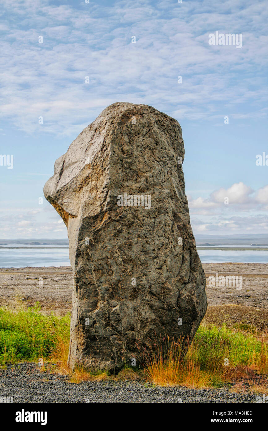 Old rock transported with glacier ice in ice age Stock Photo - Alamy