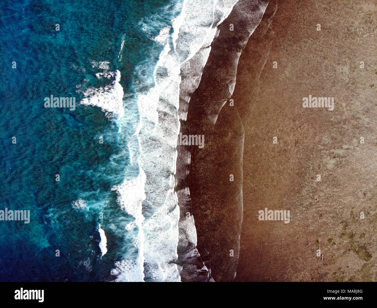 Relationship Between Ocean and Island, Water and Sand on a Sunny Day in ...