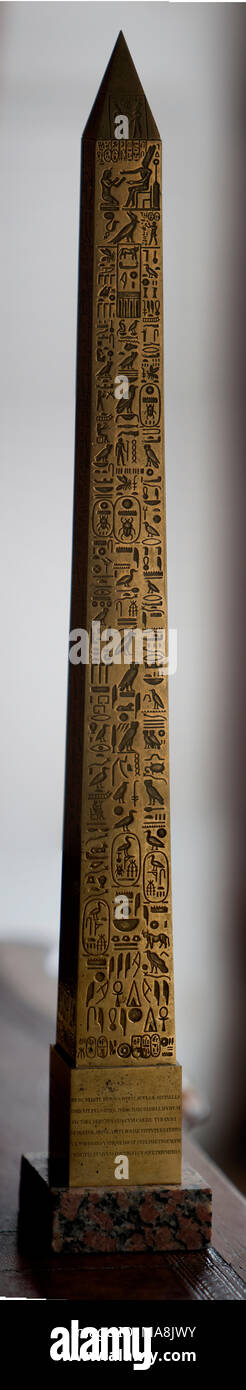 Small Egyptian Obelisk . Photographed with three shots to make a ...