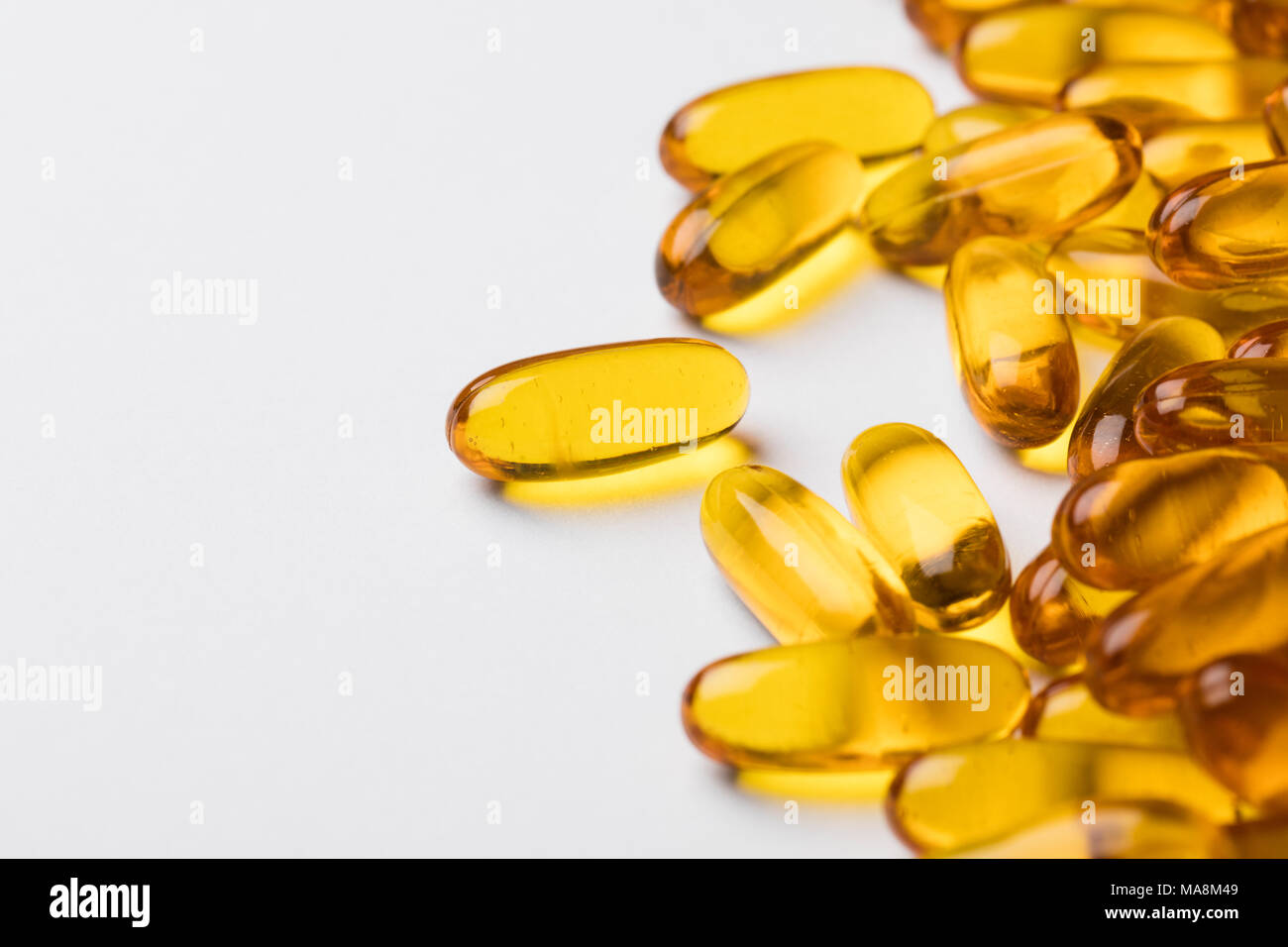Vitamin Omega 3 fish oil tablets Stock Photo - Alamy