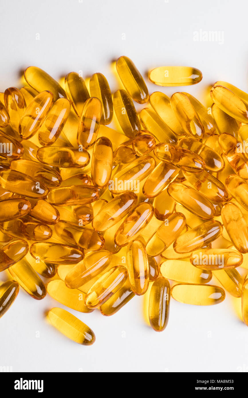 Vitamin Omega 3 fish oil tablets Stock Photo - Alamy