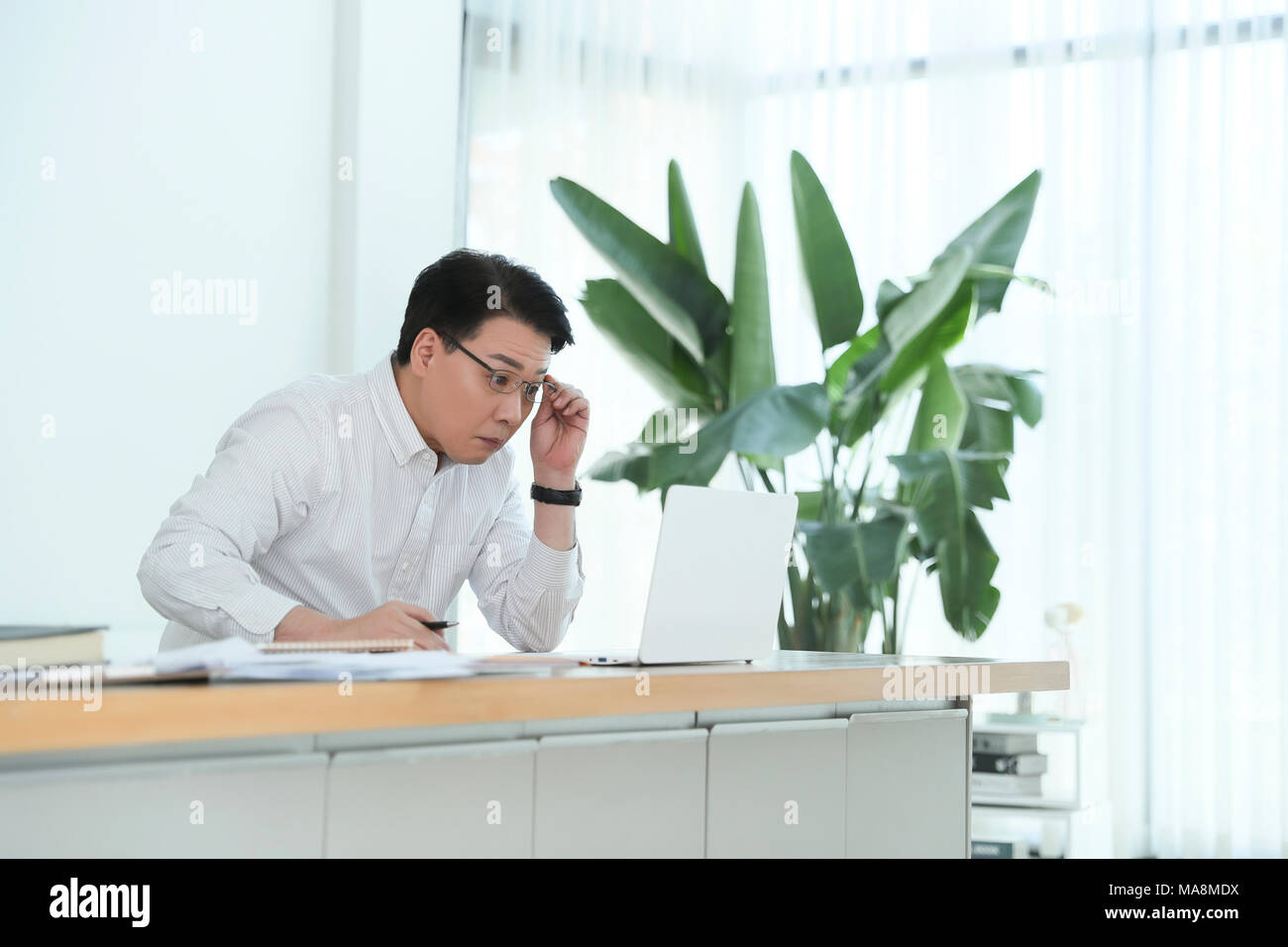 the life of a middle-aged man concept photo. a middle-aged man's work ...