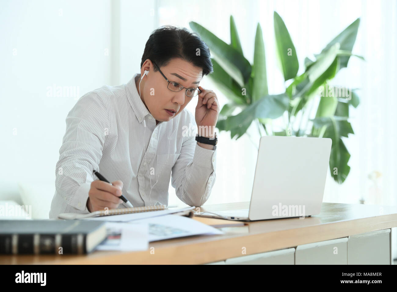 the life of a middle-aged man concept photo. a middle-aged man's work ...