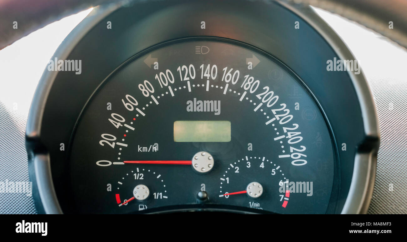 Car dashboard speedometer and tachometer hi-res stock photography and ...