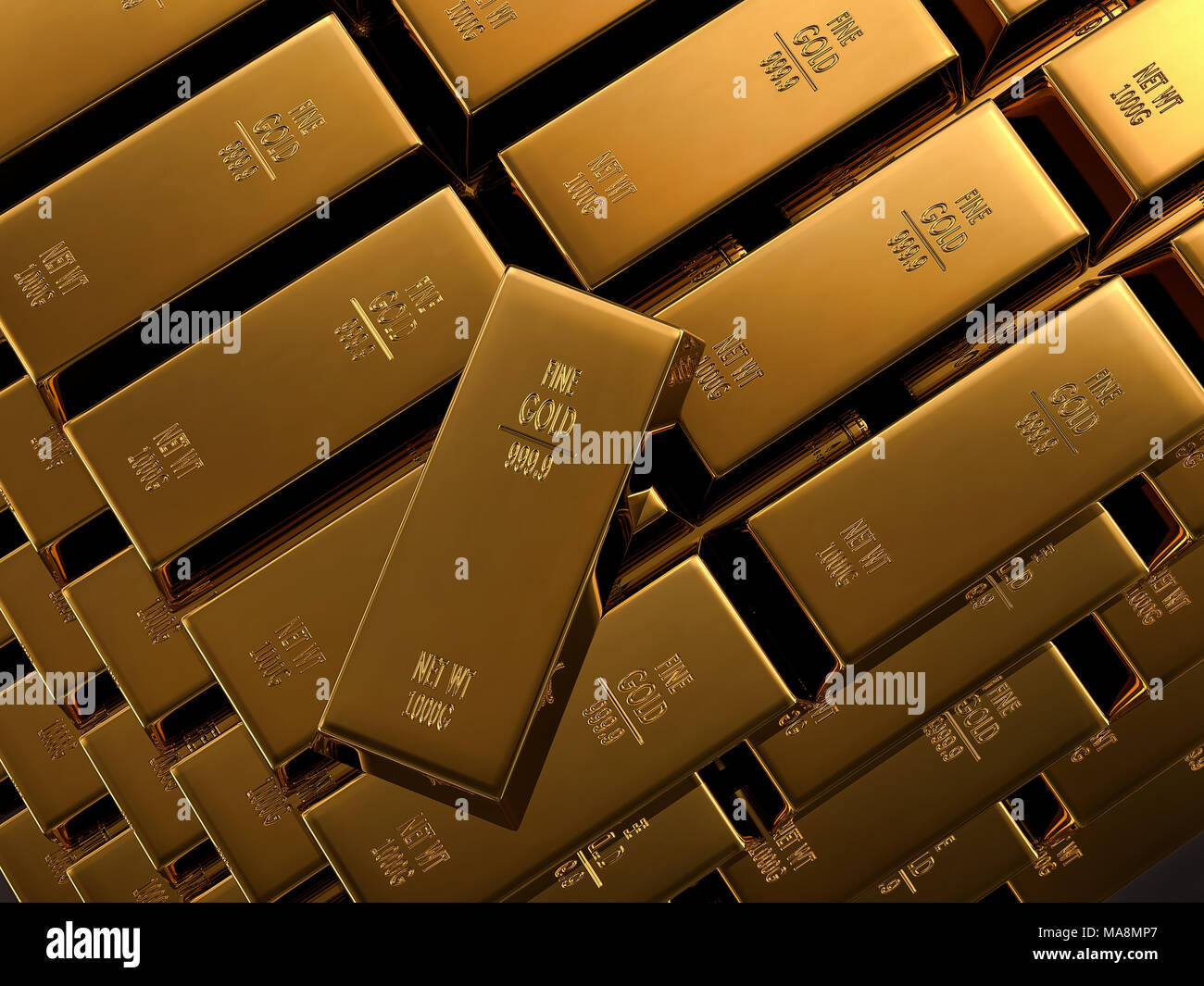 Stacked pure gold ingots banking hi-res stock photography and images - Alamy