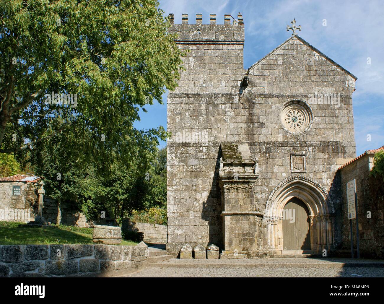 Romanesque monastery of Cete in Paredes, north of Portugal Stock Photo ...