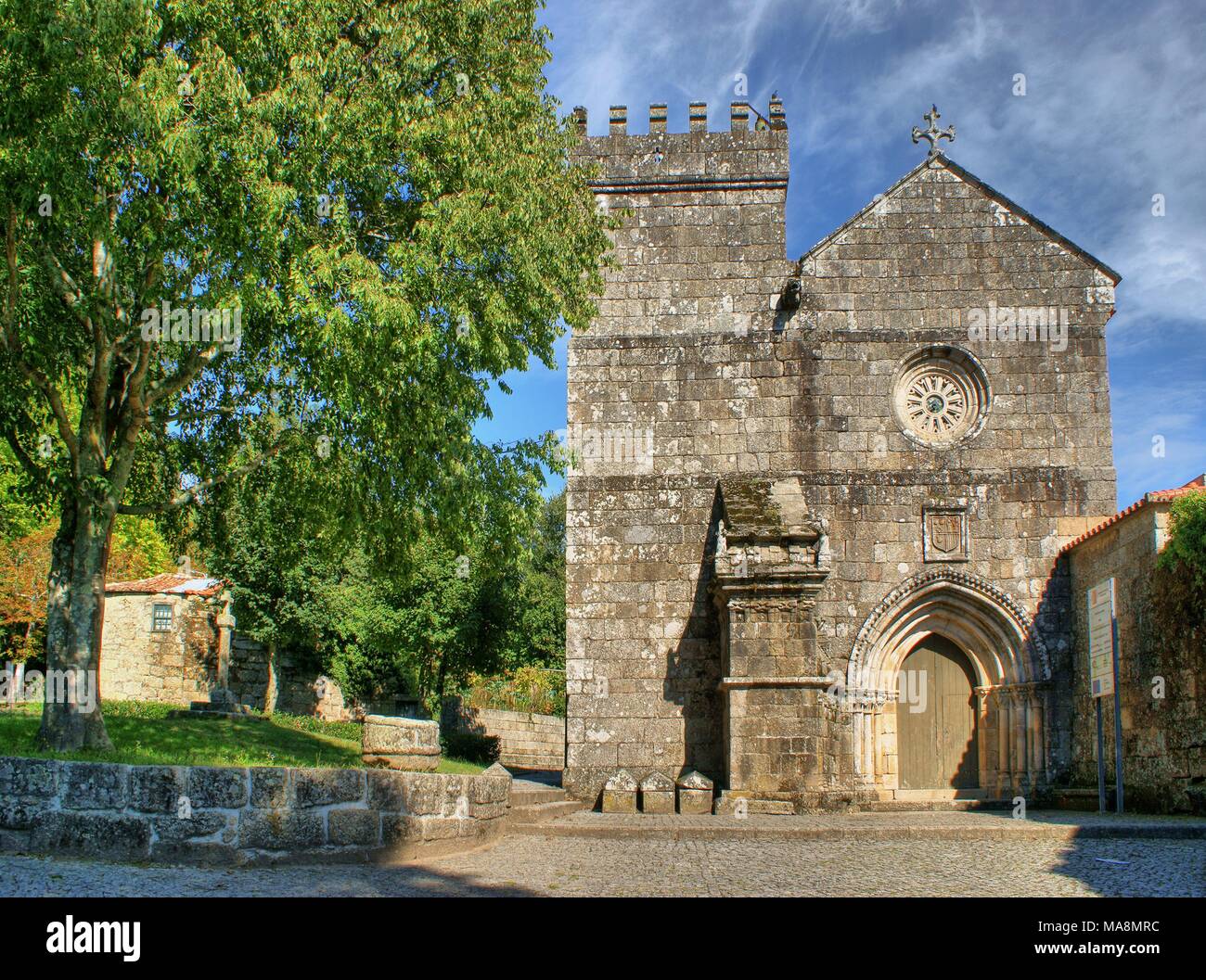 Romanesque monastery of Cete in Paredes, north of Portugal Stock Photo ...