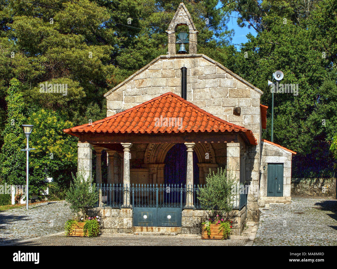 Romanesque chapel of Our Lady of Vale in Paredes, north of Portugal ...