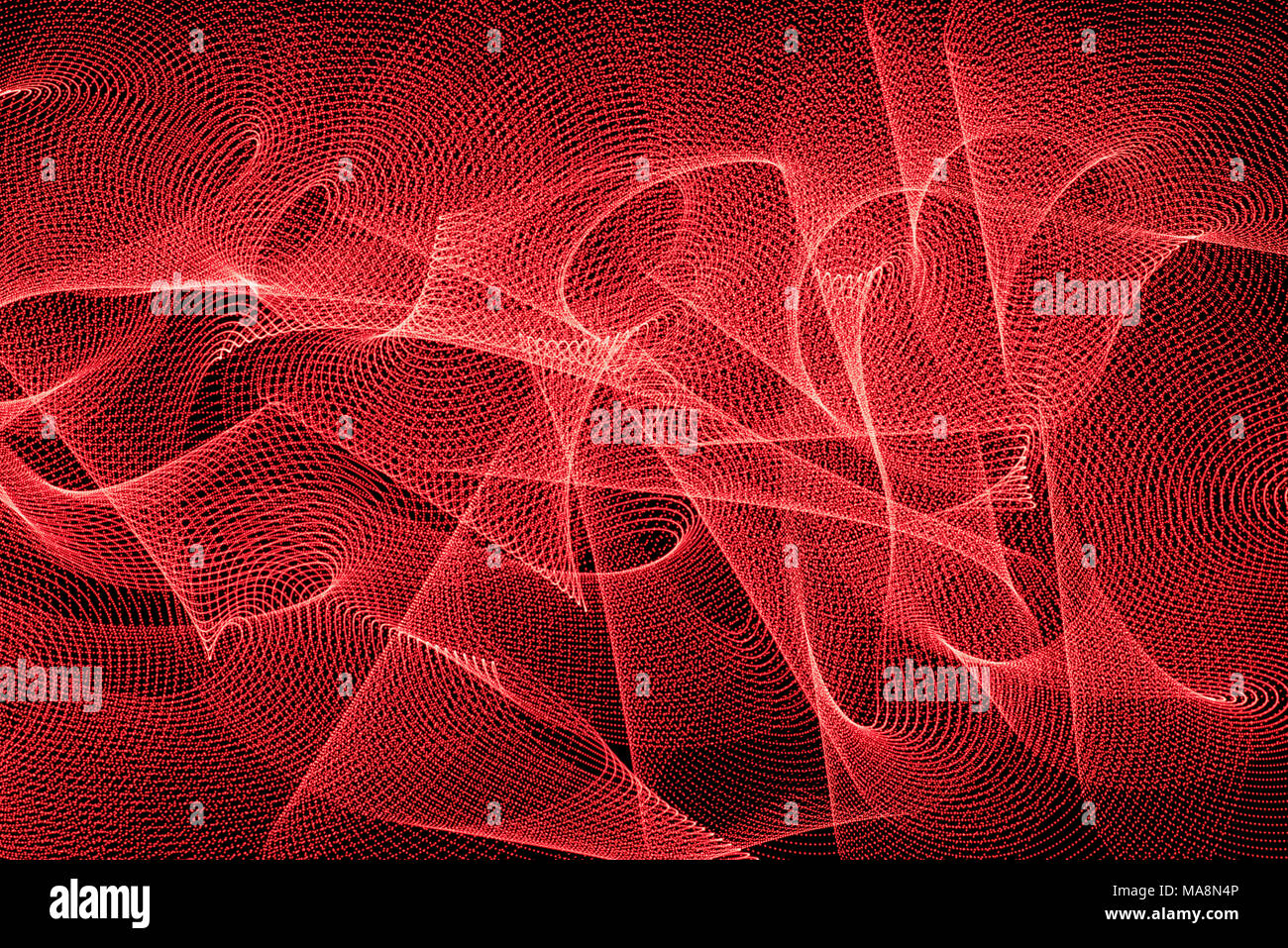 Red color abstract light painting. LED lights on black background Stock ...