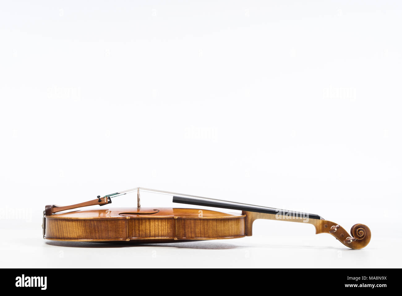 The old fiddle, isolated on white background. Viola, Instrument for ...