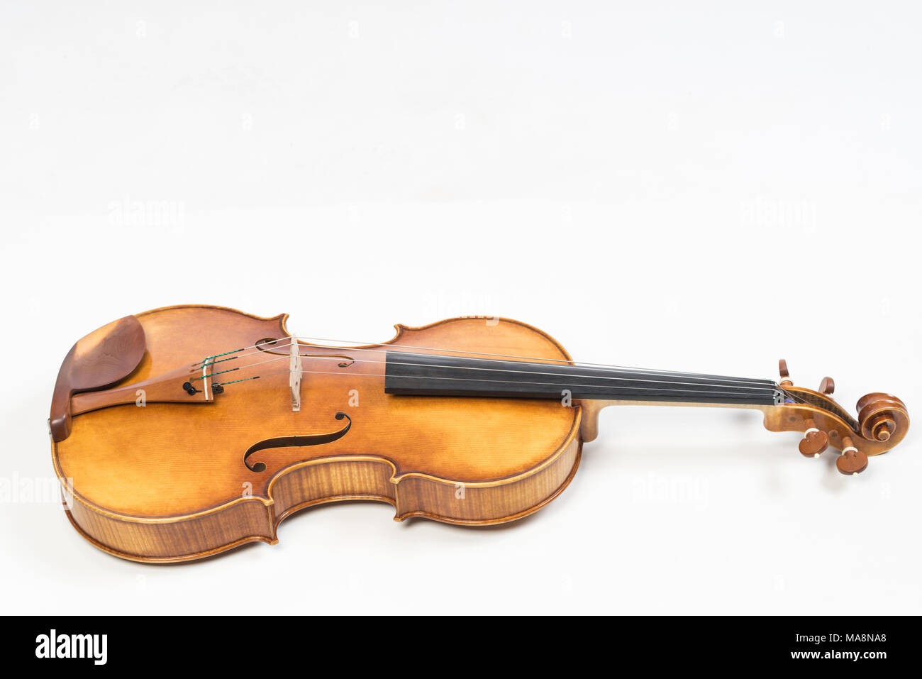 The old fiddle, isolated on white background. Viola, Instrument for ...