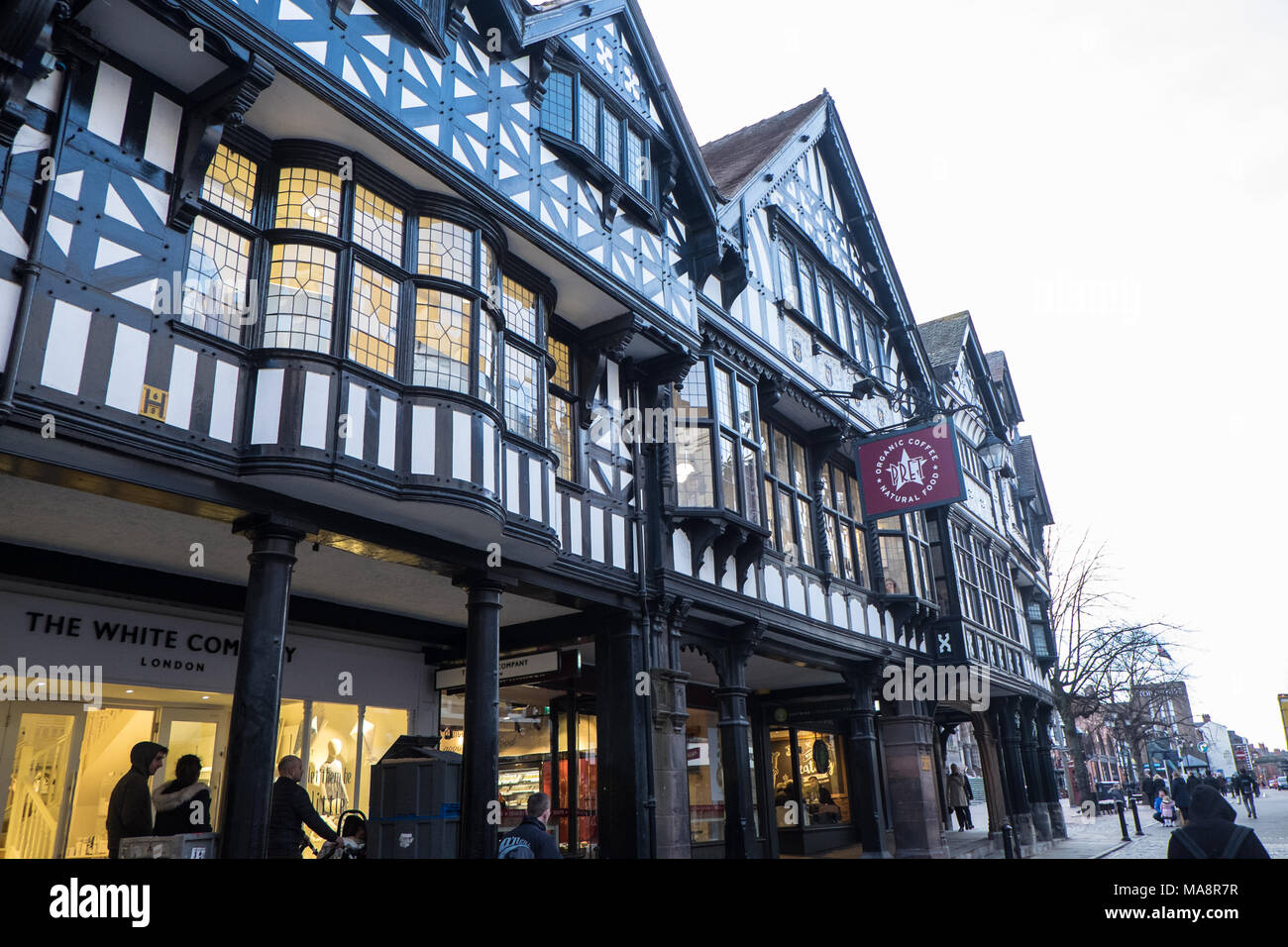 The Rows,Rows,shopping,Eastgate Street,Eastgate,Eastgate clock,Chester ...