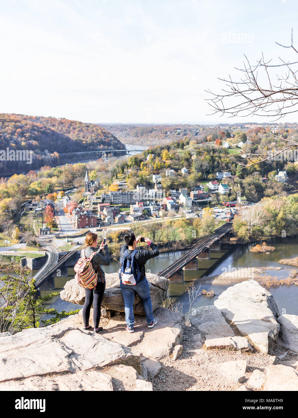 Hiker overlook harpers ferry landscape hi-res stock photography and ...