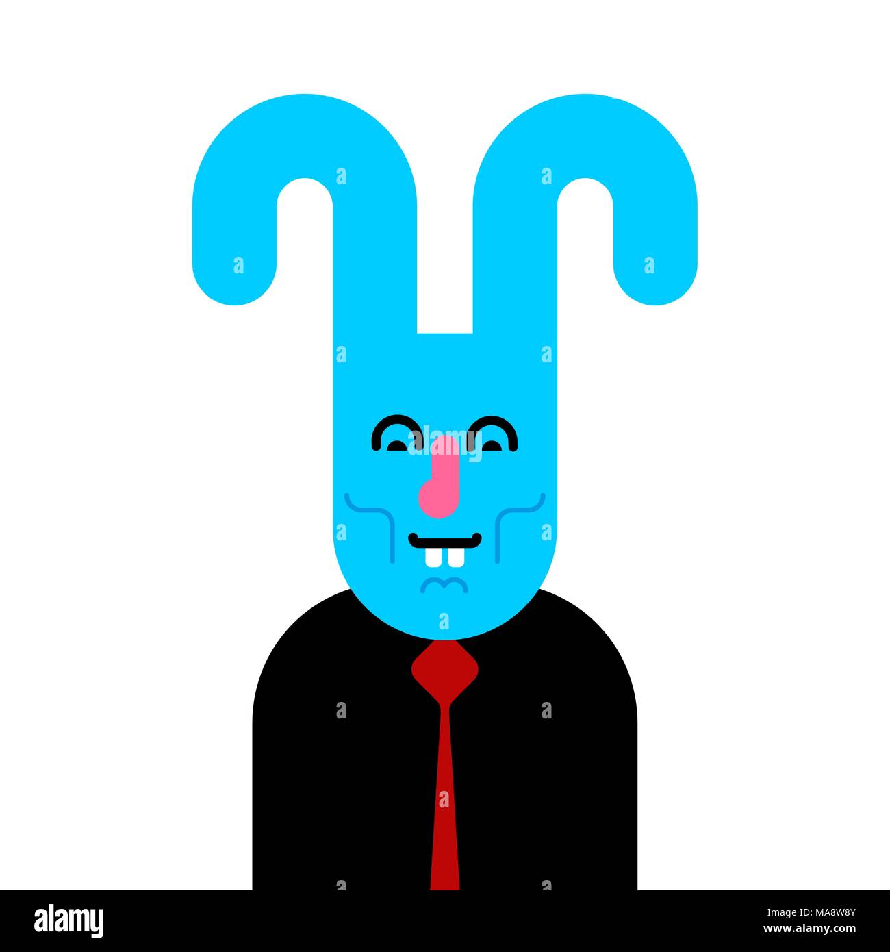Rabbit boss. Hare businessman. Business animal. Vector illustration ...