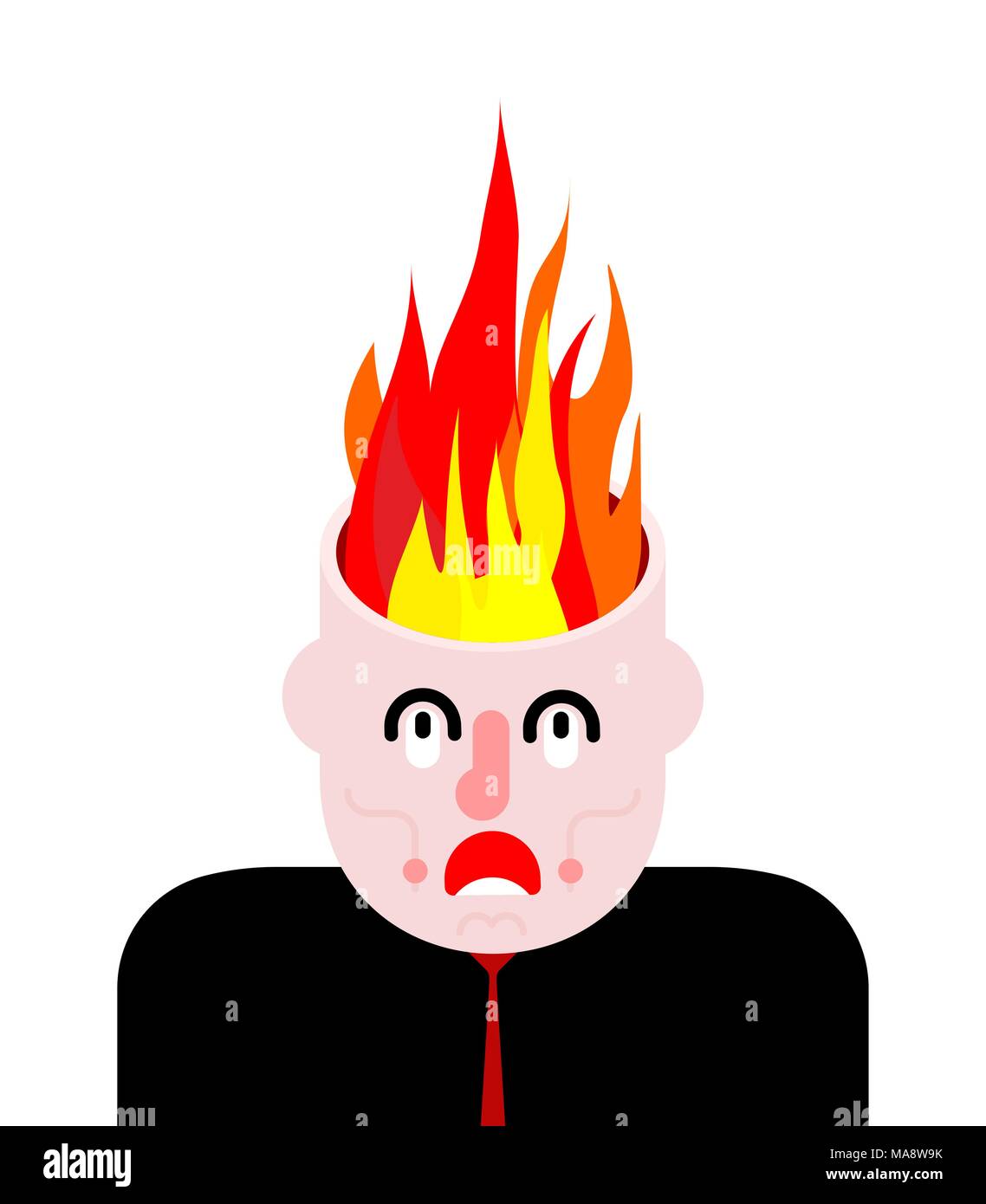 Fire in head. Brains burn. Open goals Stock Vector Image & Art - Alamy
