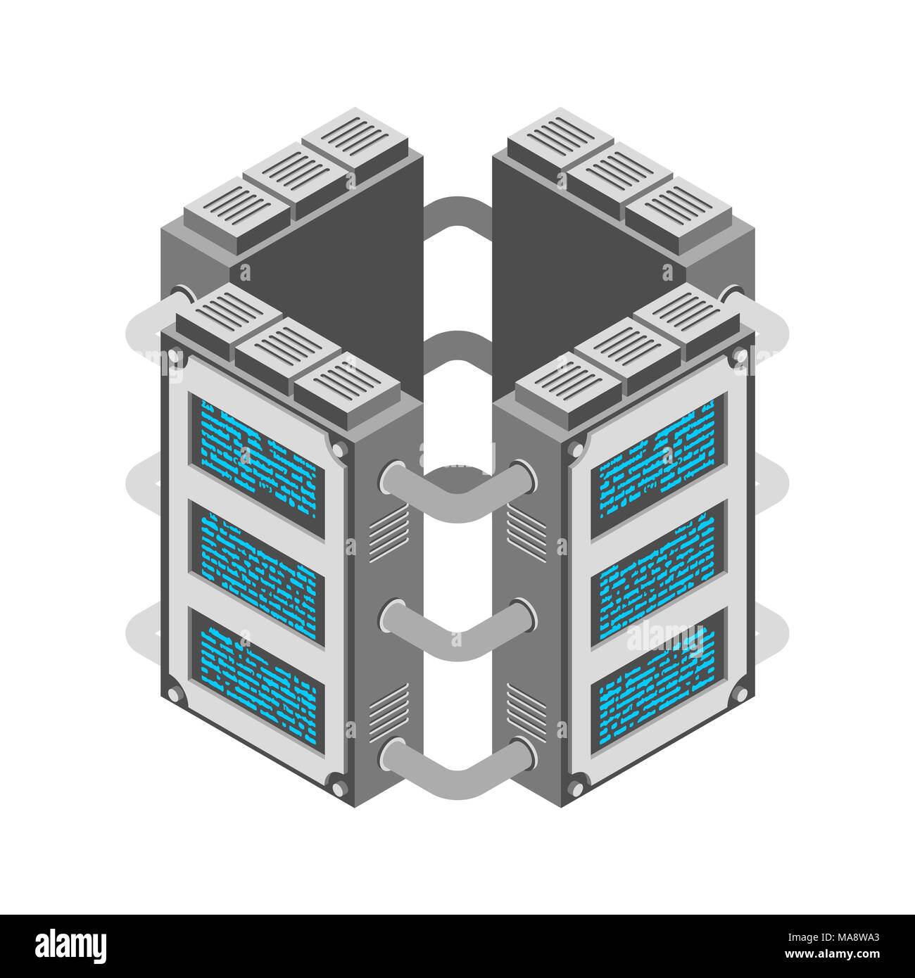 Server tower isometric icon hi-res stock photography and images - Alamy