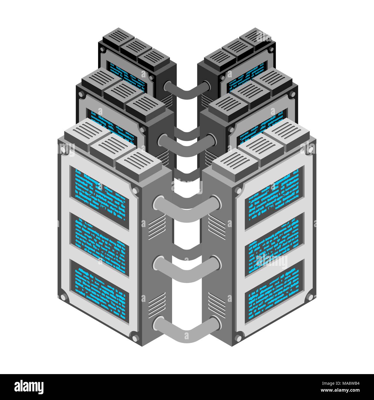 Server tower isometric icon hi-res stock photography and images - Alamy