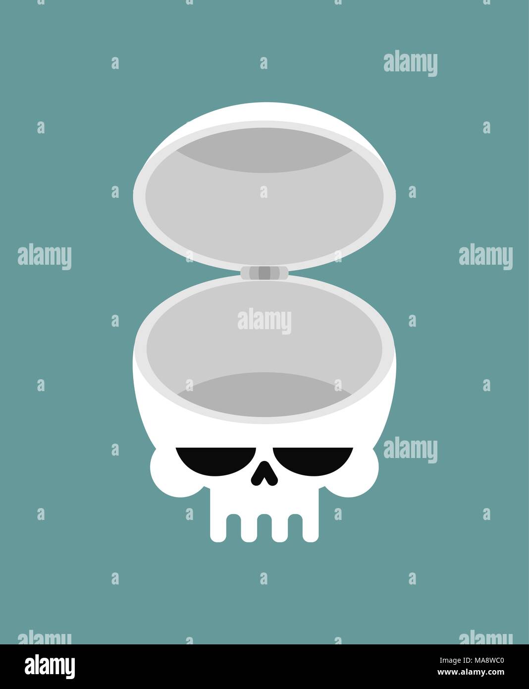 Open skull empty isolated. Vector illustration Stock Vector Image & Art ...
