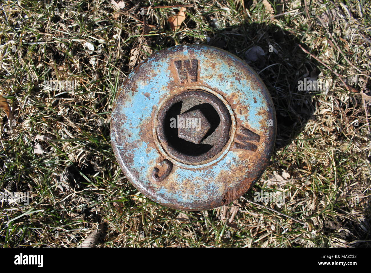 Residential access point for Chicago Water supply feeder pipes Stock ...