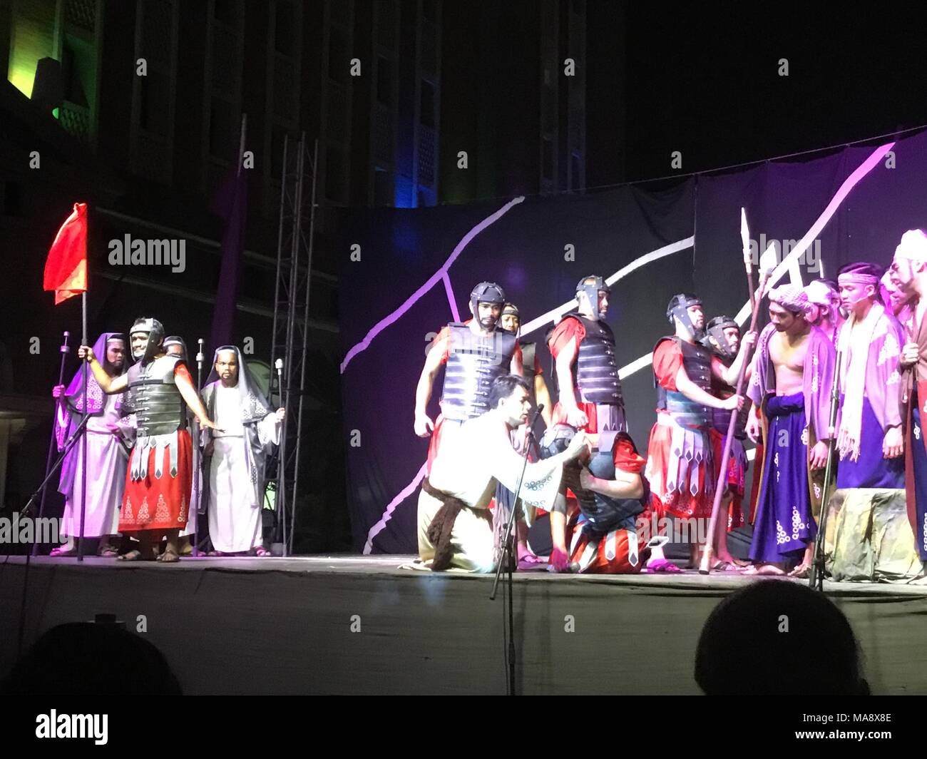 Philippines. 29th Mar, 2018. Senakulo stageplay in Intramuros, Manila ...