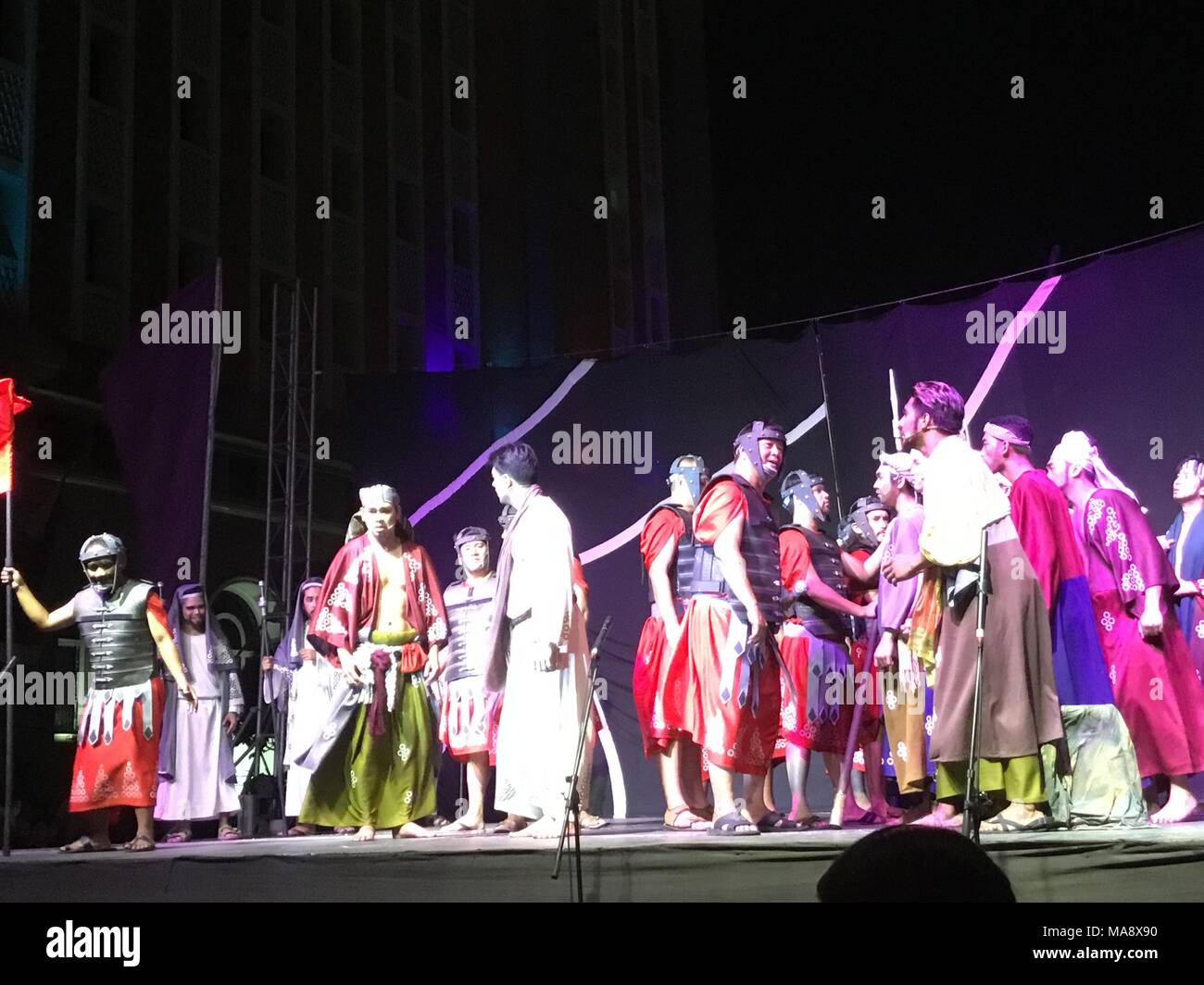 Philippines. 29th Mar, 2018. Senakulo stageplay in Intramuros, Manila ...