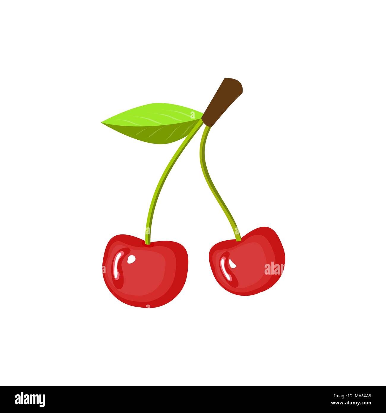Cherry vector icon Stock Vector Image & Art - Alamy