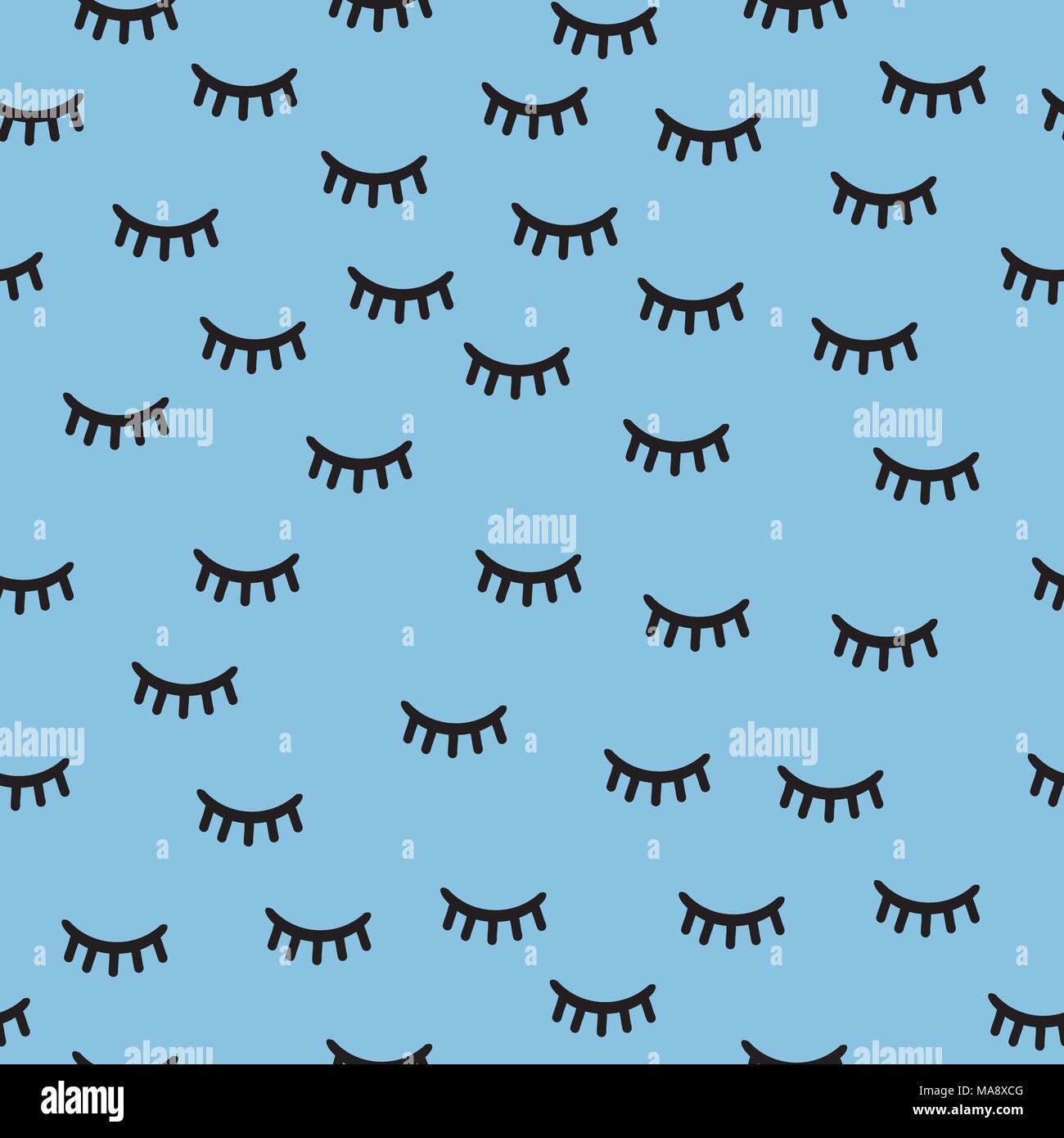 seamless monochrome eyelash pattern background Stock Vector Image & Art ...