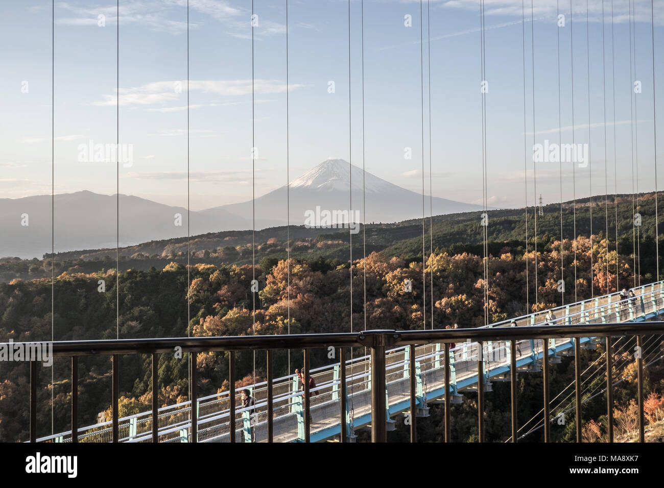 A view of Mount Fuji and the Mishima Skywalk Bridge Stock Photo - Alamy