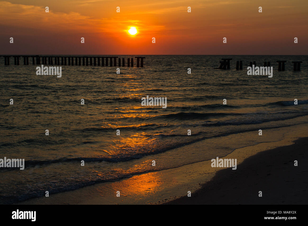 Boca Grande beach sunset Stock Photo - Alamy