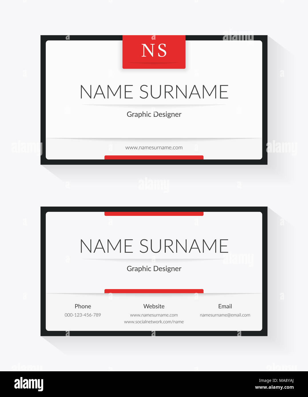 Branding personal card design Cut Out Stock Images & Pictures - Alamy