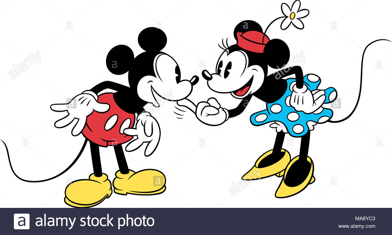 Cartoon Mickey And Minnie Mouse Stock Photos & Cartoon Mickey And ...