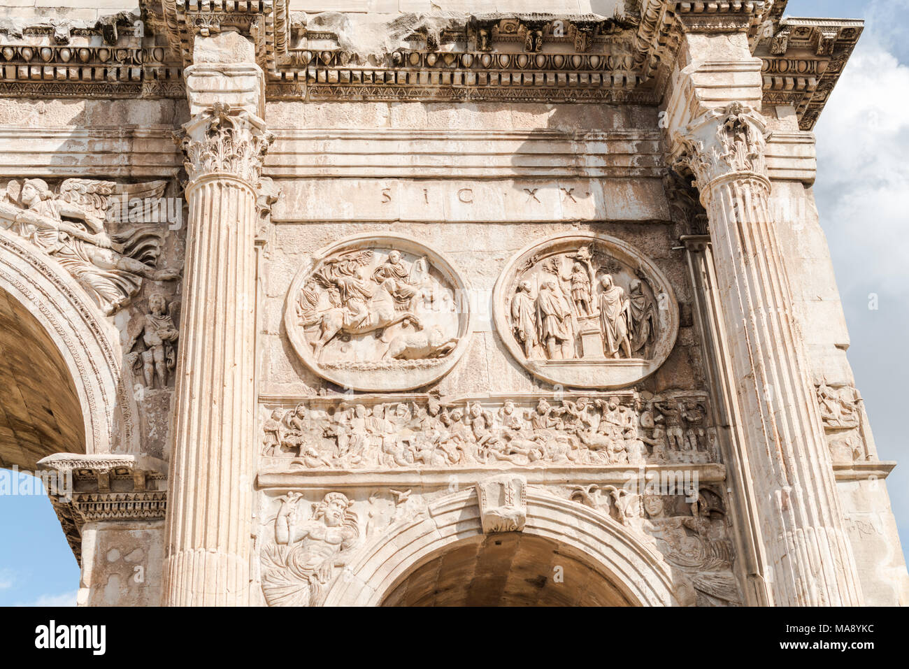 Wide angle picture of the The Arch of Constantine (Italian: Arco di ...