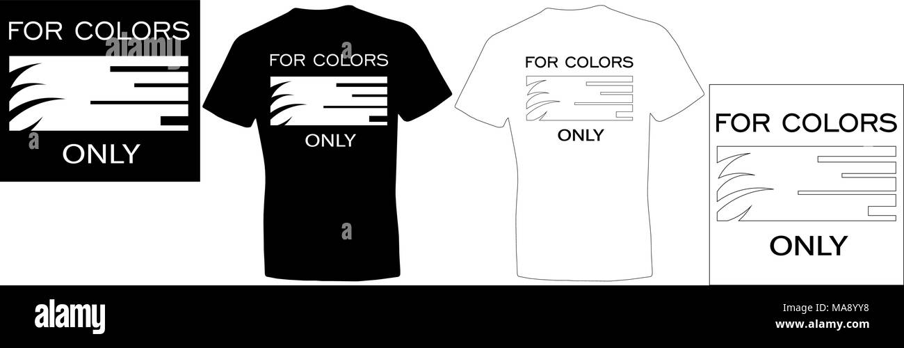 design t-shirts with the inscription for colors only minimalist print ...