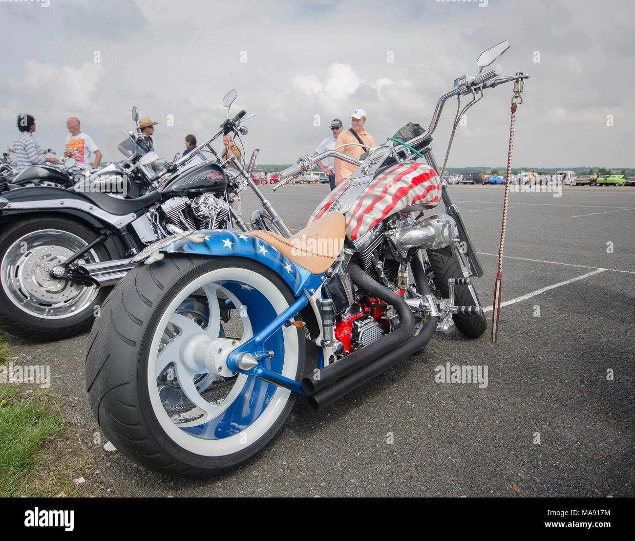 A Rally of Custom and Vintage Vehicles at North Weald Airfield Stock ...
