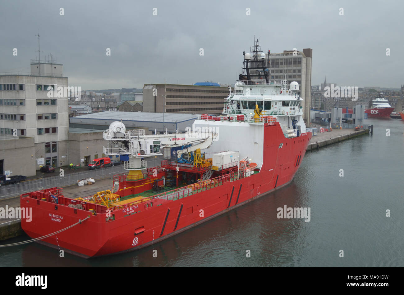 Aberdeen (Scotland) harbour, main gateway for the North Sea oil and gas ...