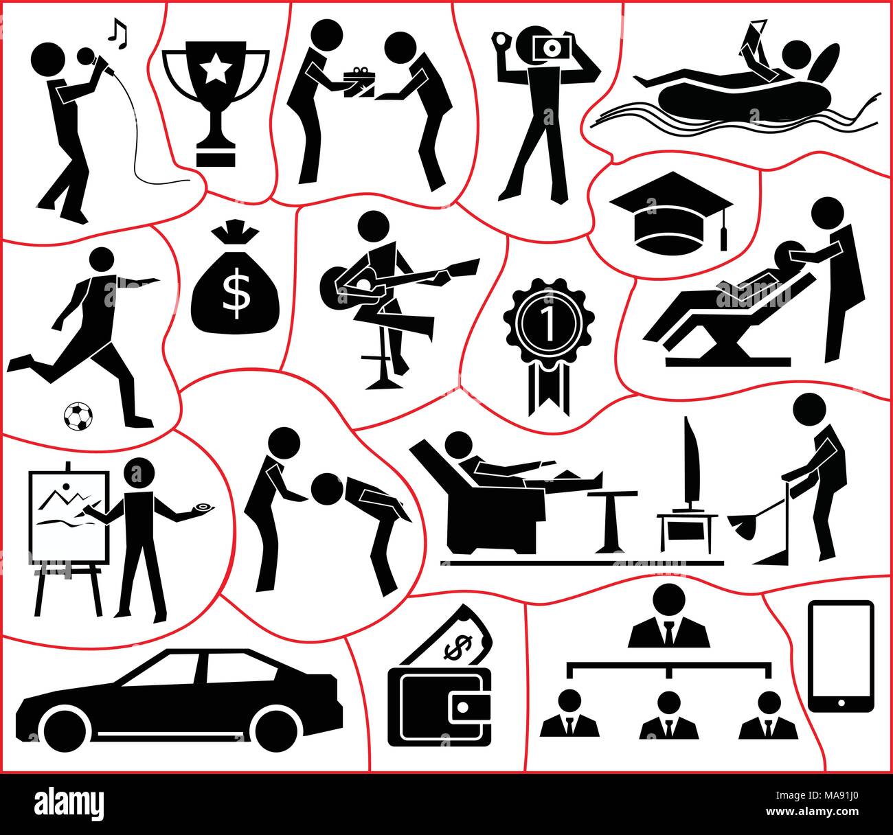 human esteem needs icon set Stock Vector Image & Art - Alamy