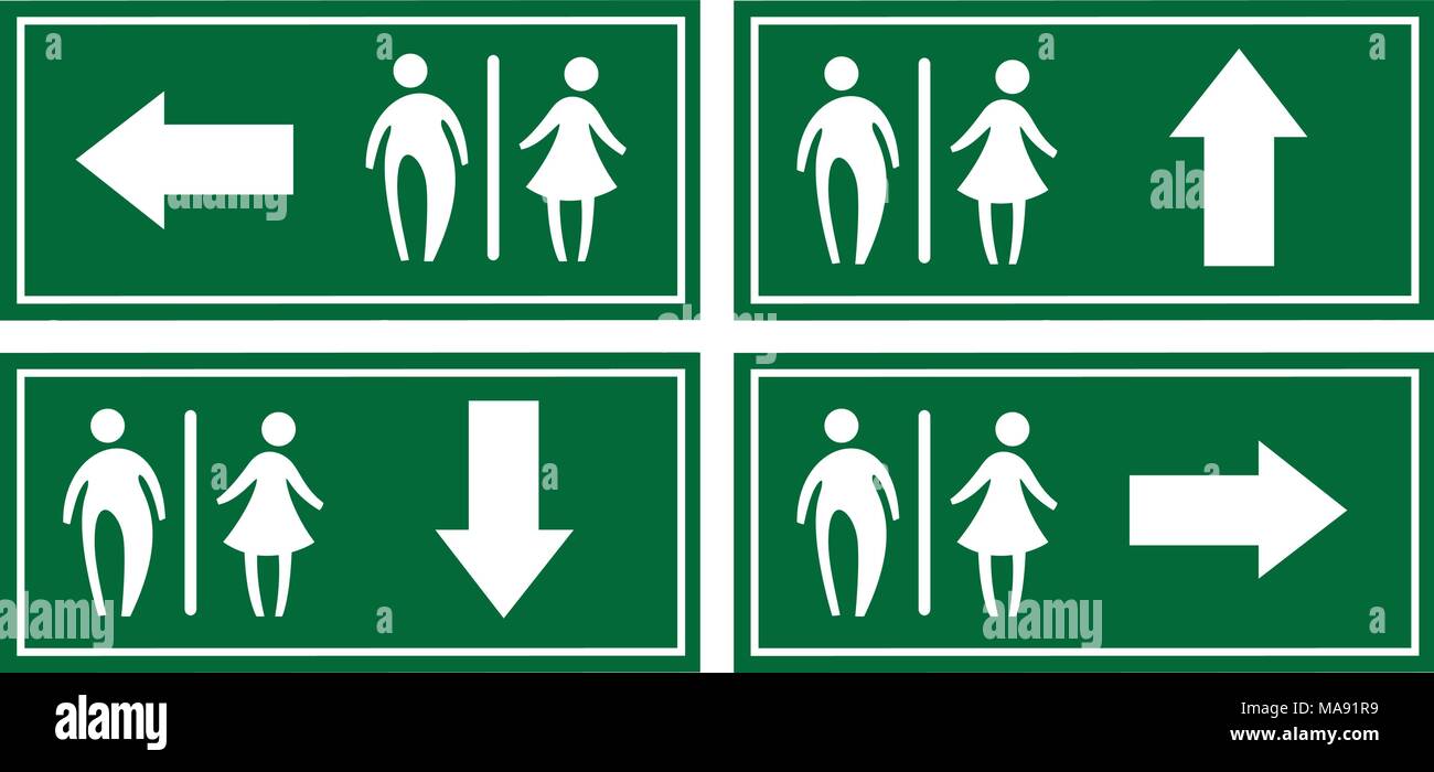 toilet signage vector set Stock Vector Image & Art - Alamy