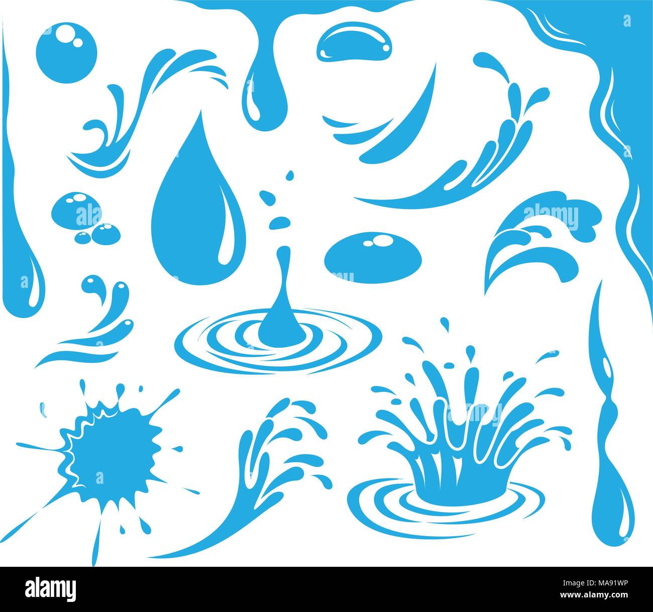 water drop icon set Stock Vector Image & Art - Alamy