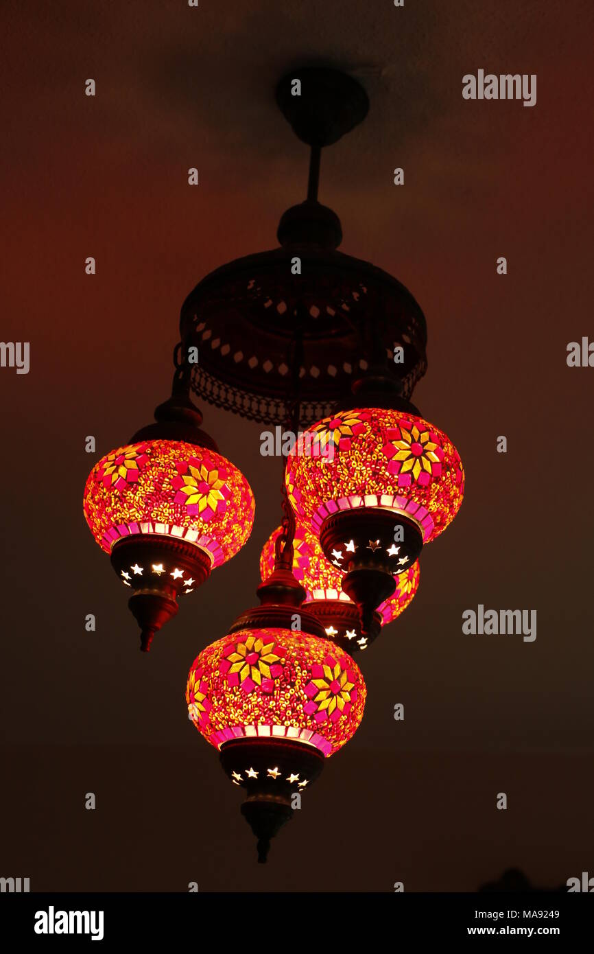 Beautiful turkish lights in many colors Stock Photo - Alamy